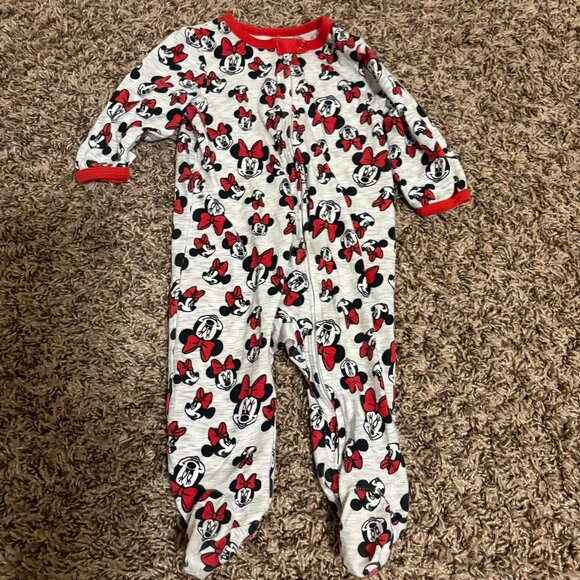 Disney | One Pieces | Disney Baby Minnie Mouse Footed Sleeper Pajamas ...